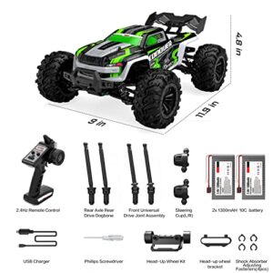 Axguter 1:16 Remote Control Car Hight Speed RC Car 40km/h, 4X4 Off Road RC Truck,Waterproof Electric Powered RC Moster Truck All Terrain Vehicle with 2 Batteries,Best Gifts for Kids