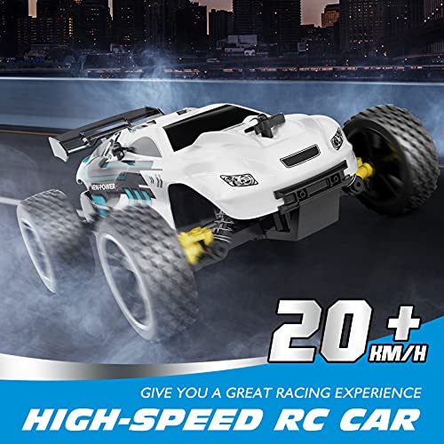 Tecnock RC Racing Car, 2.4Ghz High Speed Remote Control Car, 1:18 2WD Toy Cars Buggy for Boys & Girls with Rechargeable Batteries for Car, Gift for Kids