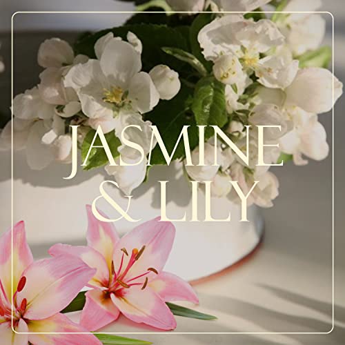 SALKING Jasmine & Lily Reed Diffusers for Home, 7.4oz Scented Diffuser with Sticks, Essential Oil Reed Diffuser Set for Bathroom, Home Fragrance Oil Diffuser Sticks Set, New Home Gifts, Home Décor