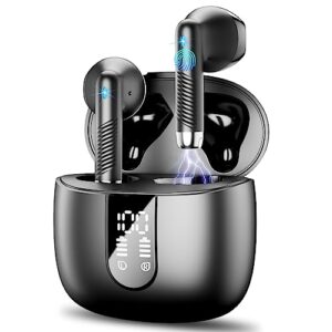 wireless earbud bluetooth 5.3 headphones with clear sound, 40h playtime, sport earbud touch control with led digital display, ip7 waterproof bluetooth earphones built-in mic for android ios workout