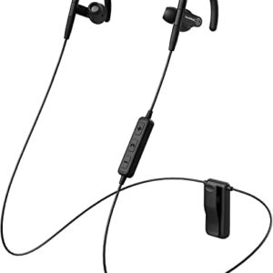 SoundMAGIC ST80 Neckband Bluetooth Earbuds - Waterproof HiFi Stereo Sound Earphones Wired Detachable in Ear Headphones with Adjustable Metal Mechanism Ear Hooks, Black