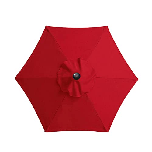 ZIAERKOR Replacement Parasol canopy for 10ft 8 ribs, Patio Umbrella 10 ft Replacement Canopy, Outdoor replacement parasol cover surface polyester UV blocking and rainproof (Red, 10ft/8 ribs)