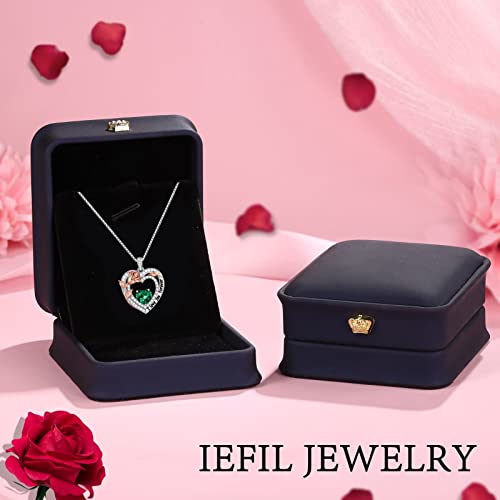 Iefil Anniversary Birthday Gifts for Women, Sterling Silver Birthstone Necklace Jewelry Mothers Day Christmas Gifts for Women Valentines Day Gifts for Her Daughter June Birthstone Alexandrite Jewelry