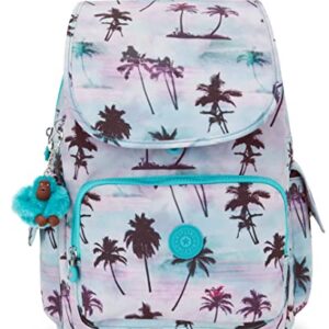 Kipling Women's City Pack Small Backpack, Lightweight Versatile Daypack, Shadow Palm PRT, 12''L x 14.5''H x 7.8''D