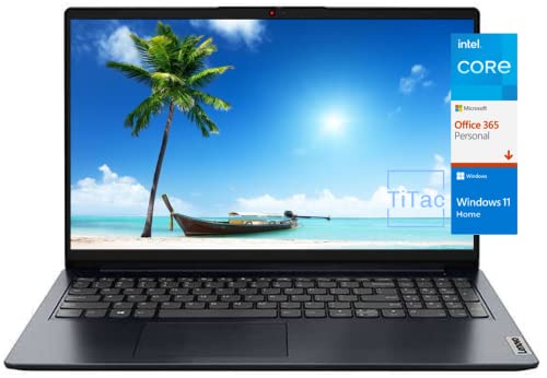 Lenovo IdeaPad 15.6" FHD Premium Laptop (Latest Model) | Intel QuadCore Processor | 8GB RAM | 640GB SSD (128GB eMMC+512GB PCIe SSD), 1-Year Microsoft 365, WiFi 6, Long Battery Life, TiTac, Windows 11