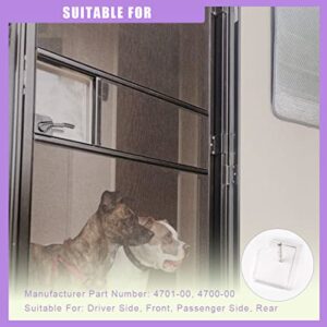 gtpartes RV Screen Door Slider Panel Clear Plexiglass 4701-00 Screen Door Slide Panel and 4700-00 Stopper Compatible with Dexter RH (Right Hand) Series 5050 Radius Corner Upgraded Screen Door