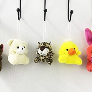 SOFLIY 48Pcs Mini Plush Animal Toy Set,Cute Animals Keychain Decoration for Kids ＆ Adult，Goodie Bag Fillers, Carnival Prizes，Small Stuffed Animal Bulk for Boys Girls，Party Favors