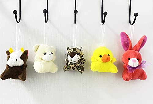 SOFLIY 48Pcs Mini Plush Animal Toy Set,Cute Animals Keychain Decoration for Kids ＆ Adult，Goodie Bag Fillers, Carnival Prizes，Small Stuffed Animal Bulk for Boys Girls，Party Favors