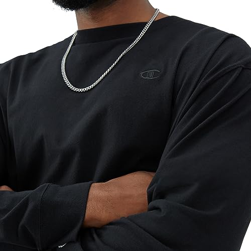 Champion Men's, Classic Long Sleeve Graphic T-Shirt (Reg. or Big & Tall), Black, 4X-Large Big