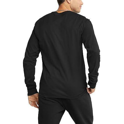 Champion Men's, Classic Long Sleeve Graphic T-Shirt (Reg. or Big & Tall), Black, 4X-Large Big