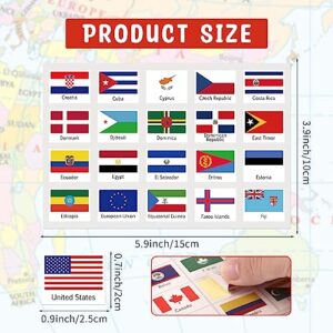 960 Pieces World Flag Stickers Country Stickers Flags of The World Stickers National Flag Stickers 192 Small Country Flags Passport Stickers for School Travel Journal Scrapbook Planner