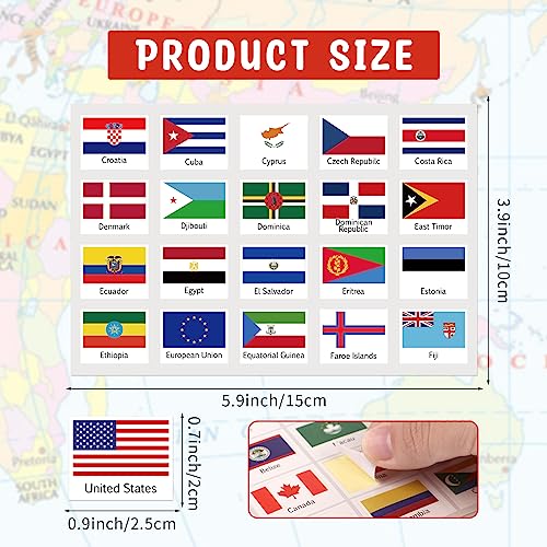 960 Pieces World Flag Stickers Country Stickers Flags of The World Stickers National Flag Stickers 192 Small Country Flags Passport Stickers for School Travel Journal Scrapbook Planner