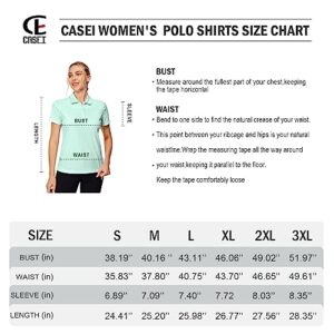 Elevate Your Golf Attire with Women's Lightweight Moisture-Wicking Polo Shirts for a Stylish and Comfortable Game (Mint Green,2XL)