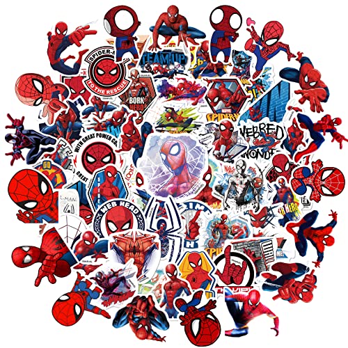 Spider Kids Stickers - 85pcs Non-Repeatable Stickers Water Bottle Water Bottle Car Bike for Laptop Bumper Skateboard Luggage Computer Superhero Stickers