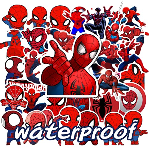 Spider Kids Stickers - 85pcs Non-Repeatable Stickers Water Bottle Water Bottle Car Bike for Laptop Bumper Skateboard Luggage Computer Superhero Stickers