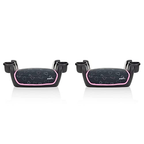 Evenflo GoTime No Back Booster Car Seat (Amore Pink) (Pack of 2)