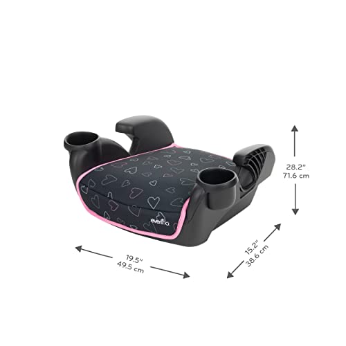 Evenflo GoTime No Back Booster Car Seat (Amore Pink) (Pack of 2)