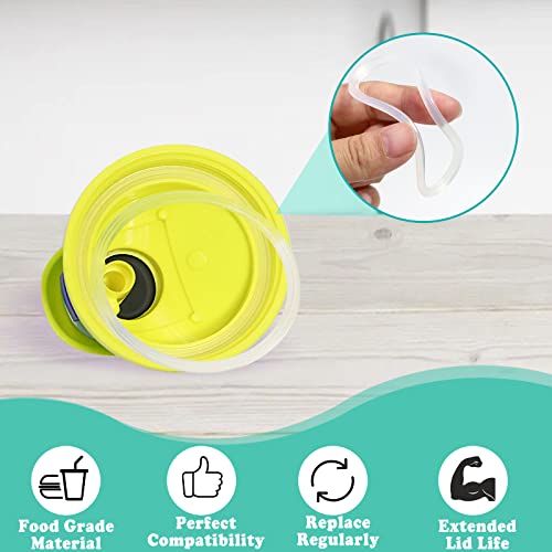 Replacement Rubber Lid Sealing Ring for Owala Water Bottle, 5 Gasket Seal Replacements with Cleaning Brush for Owala FreeSip & Flip Water Bottle, Owala Water Bottle Accessories Parts