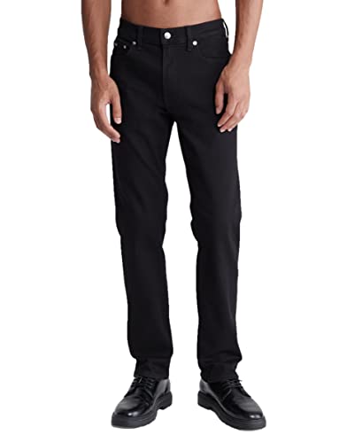 Calvin Klein Men's Straight High Stretch Jeans, Ck Classic Black, 38W x 32L