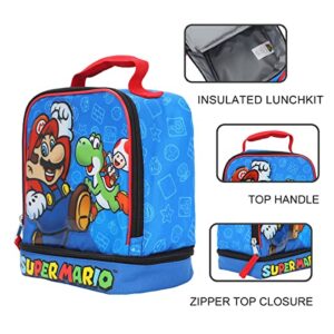 Bioworld Super Mario Bros. Square Double Compartment Insulated Lunch Box