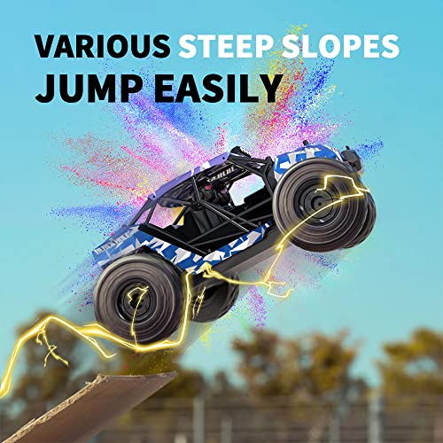 PHOUPHO Remote Control Car 1:16 Scale 45Km/h 4WD RC Car, Drift Off-Road High Speed Remote Control Monster Trcuk with Two Rechargeable Batteries, Hobbyist Grade for Adults, Toy Gift for Boys Girls