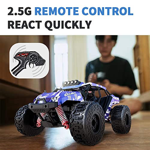 PHOUPHO Remote Control Car 1:16 Scale 45Km/h 4WD RC Car, Drift Off-Road High Speed Remote Control Monster Trcuk with Two Rechargeable Batteries, Hobbyist Grade for Adults, Toy Gift for Boys Girls