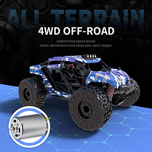 PHOUPHO Remote Control Car 1:16 Scale 45Km/h 4WD RC Car, Drift Off-Road High Speed Remote Control Monster Trcuk with Two Rechargeable Batteries, Hobbyist Grade for Adults, Toy Gift for Boys Girls