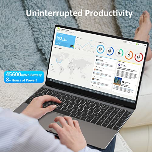 Auusda Laptop Computer with 16GB DDR4 512GB SSD, AMD Ryzen 7 3700U Up to 4.0 GHz, 15.6" 1920x1080 IPS, Backlit Keyboard, Fingerprint Unlock, Cooling Fan, Webcam, HDMI, USB-A x2, Windows 11 Pro