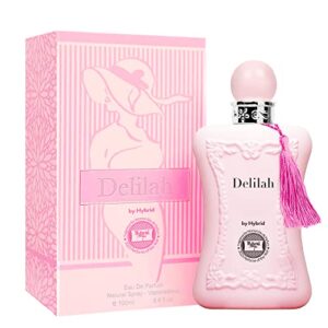 hybrid & company delilah compelling captivating fragrance for women floral scent womens perfume, 3.4 fl oz