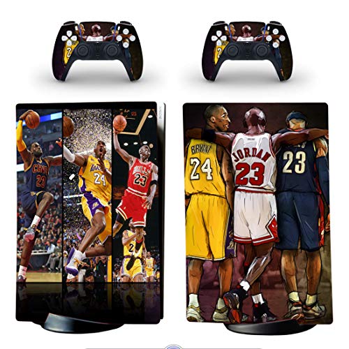 Vanknight PS5 Digital Edition Console Controllers Cover Basketball Legends Skin Decals Sticker for PS5 Digital Console Basketball Goat