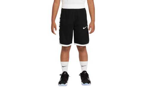 Nike Dri-FIT Elite Big Kids' (Boys') Basketball Shorts, Black/White, Medium