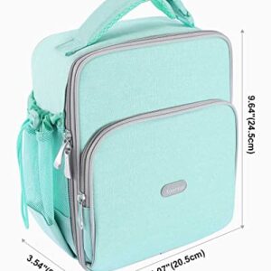 Amersun Kids Lunch Box with 8MM Insulated sponge & Multi-pocket & Water Bottle Holder, Keep Food Warm Cold School Lunch Bag for Kids Teen Girls Boys,Lunch Tote Bag for Children,Light Blue New