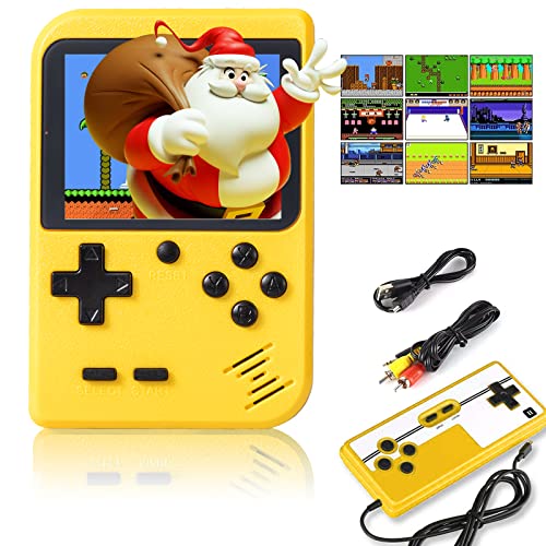 Ormosiat Retro Mini 500 Non-Repeating Classic FC Games Portable Video Handheld Game Console.3.0-inch Screen.1020mAh (500_Yellow)