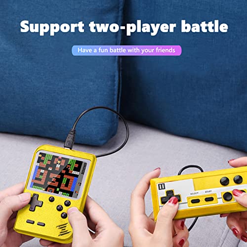 Ormosiat Retro Mini 500 Non-Repeating Classic FC Games Portable Video Handheld Game Console.3.0-inch Screen.1020mAh (500_Yellow)