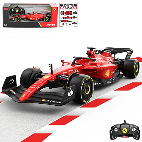 Voltz Toys Authentic 1:18 Scale Licensed Ferrari F1 75 Remote Control Car - Super Racing Collection for Kids and Adults - 2.4GHz RC Car for Gift