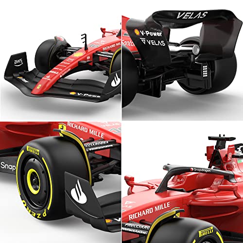 Voltz Toys Authentic 1:18 Scale Licensed Ferrari F1 75 Remote Control Car - Super Racing Collection for Kids and Adults - 2.4GHz RC Car for Gift