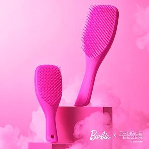 Tangle Teezer x Barbie The Ultimate Detangling Brush, Dry and Wet Hair Brush Detangler for All Hair Types, Totally Pink