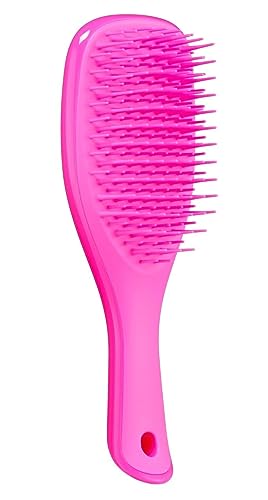 Tangle Teezer x Barbie The Mini Ultimate Detangling Brush, Dry and Wet Hair Brush Detangler for Traveling and Small Hands, Totally Pink