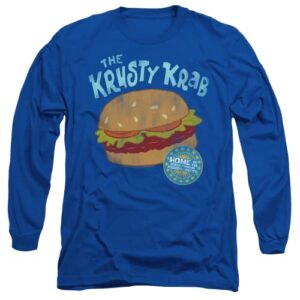 Sons of Gotham Spongebob Squarepants Krusty Krab - Men's Long Sleeve T-Shirt Royal