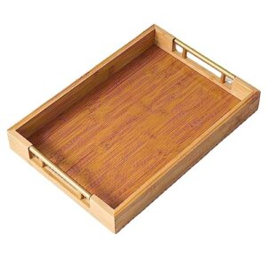 fashion bamboo trays with metal handles,wooden trays, bamboo tray for eating,bamboo sray for organizing,bar tray,breakfast tray,great for parties,hotel and outdoors