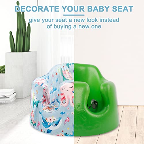 DILIMI Summer Seat Cover Compatible with Bumbo Seat Cover, Removable Ultra Soft Cool Seat Slipcover for Baby Girl and Boy, Ocean World