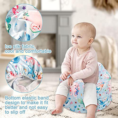 DILIMI Summer Seat Cover Compatible with Bumbo Seat Cover, Removable Ultra Soft Cool Seat Slipcover for Baby Girl and Boy, Ocean World