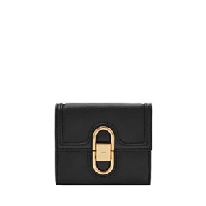 fossil women's avondale leather trifold wallet, black (model: sl8292001)