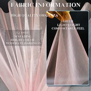 Blush Tulle Crystal Organza Fabric Rolls 12 Inch by 50 Yards (150 feet) Sheer Fabric for DIY Tutu Bow Baby Shower Birthday Party Wedding Decorations Christmas Craft Supplies