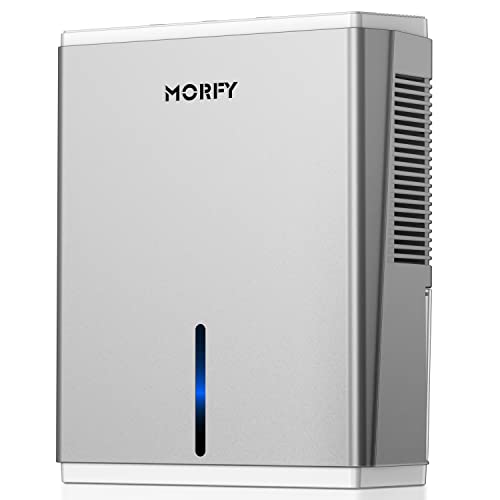 MORFY Dehumidifiers for Room, 85 OZ Water Tank (700 sq.ft) Dehumidifiers for Home Bathroom, Bedroom with Auto Shut Off and Drain Hose, Small Dehumidifier Quiet for Wardrobe,Closet,Trailer,RV