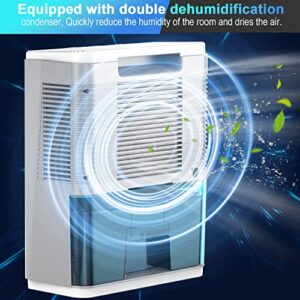 MORFY Dehumidifiers for Room, 85 OZ Water Tank (700 sq.ft) Dehumidifiers for Home Bathroom, Bedroom with Auto Shut Off and Drain Hose, Small Dehumidifier Quiet for Wardrobe,Closet,Trailer,RV