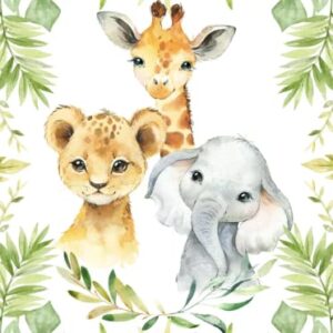 Safari Fabric Panel, Quilting Panel, Baby Quilt Panel, Cotton Baby Panels, Blanket Panel, Fabric for Quilting