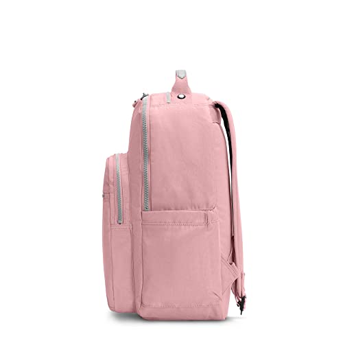 Kipling Women's Seoul Small Backpack, Durable, Padded Shoulder Straps with Tablet Sleeve, Bridal Rose, One Size