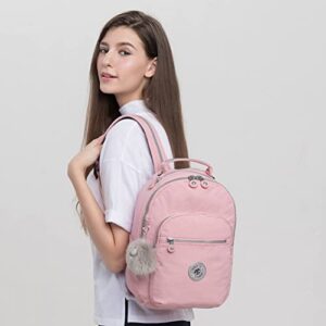 Kipling Women's Seoul Small Backpack, Durable, Padded Shoulder Straps with Tablet Sleeve, Bridal Rose, One Size