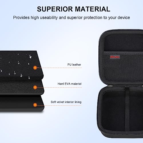 Elonbo Carrying Case for Bose SoundLink Micro Bluetooth Speaker, Small Portable Waterproof Speaker Travel Protective Bag Storage Cover, Mesh Pocket Fits Included Micro-USB Cable. Black